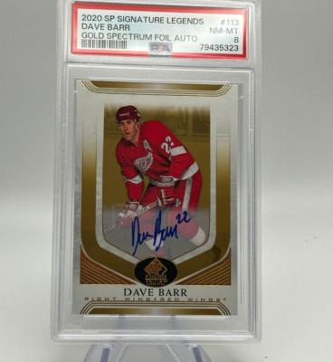 2020-21 UD SP Signature Legends Dave Barr Auto Gold SP Autograph Red ...