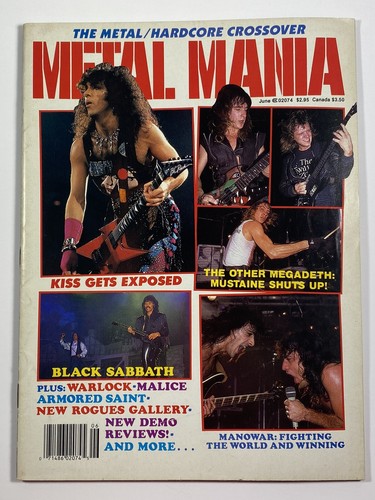 METAL MANIA magazine June 1987 KISS AC/DC Scorpions poster incl ...