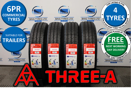 X4 155 13C 155R13C 155 80 13C 85/83S 6PR THREE-A TRAILER COMMERCIAL NEW ...