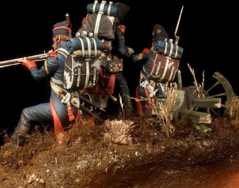 1/24 Resin Figure Model Kit Military Scene 1815 The Last Stand Waterloo ...