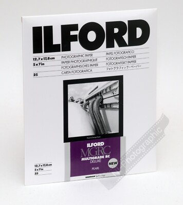 Ilford Multigrade 5"x7" 12.7x17.8cm B&W Photo Darkroom Paper 25 Sheets ...