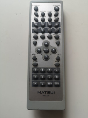 MATSUI DVD PLAYER REMOTE CONTROL for DVD229 | eBay