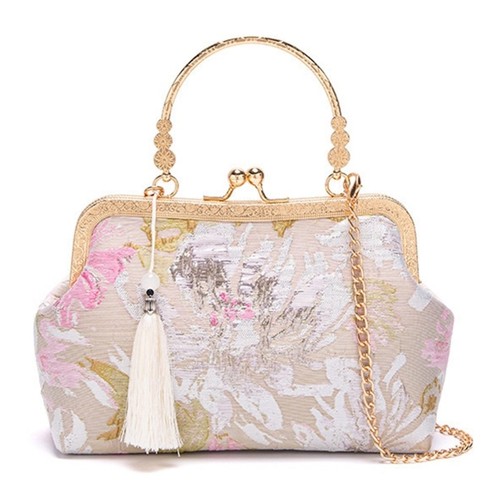 Retro Oriental Design Fabric Crossbody Purse Evening Bag for Party ...