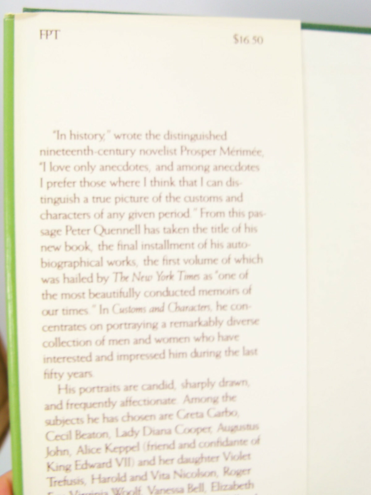 Customs And Characters Contemporary Portraits by Peter Quennell 1st ...