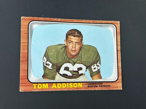 1966 Topps Football #1 Tom Addison EX- Soft Boston Patriots AFL South ...