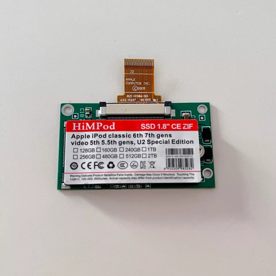 1TB SSD Upgrade KIT with Mega Battery for Apple iPod Classic 7th Gen ...