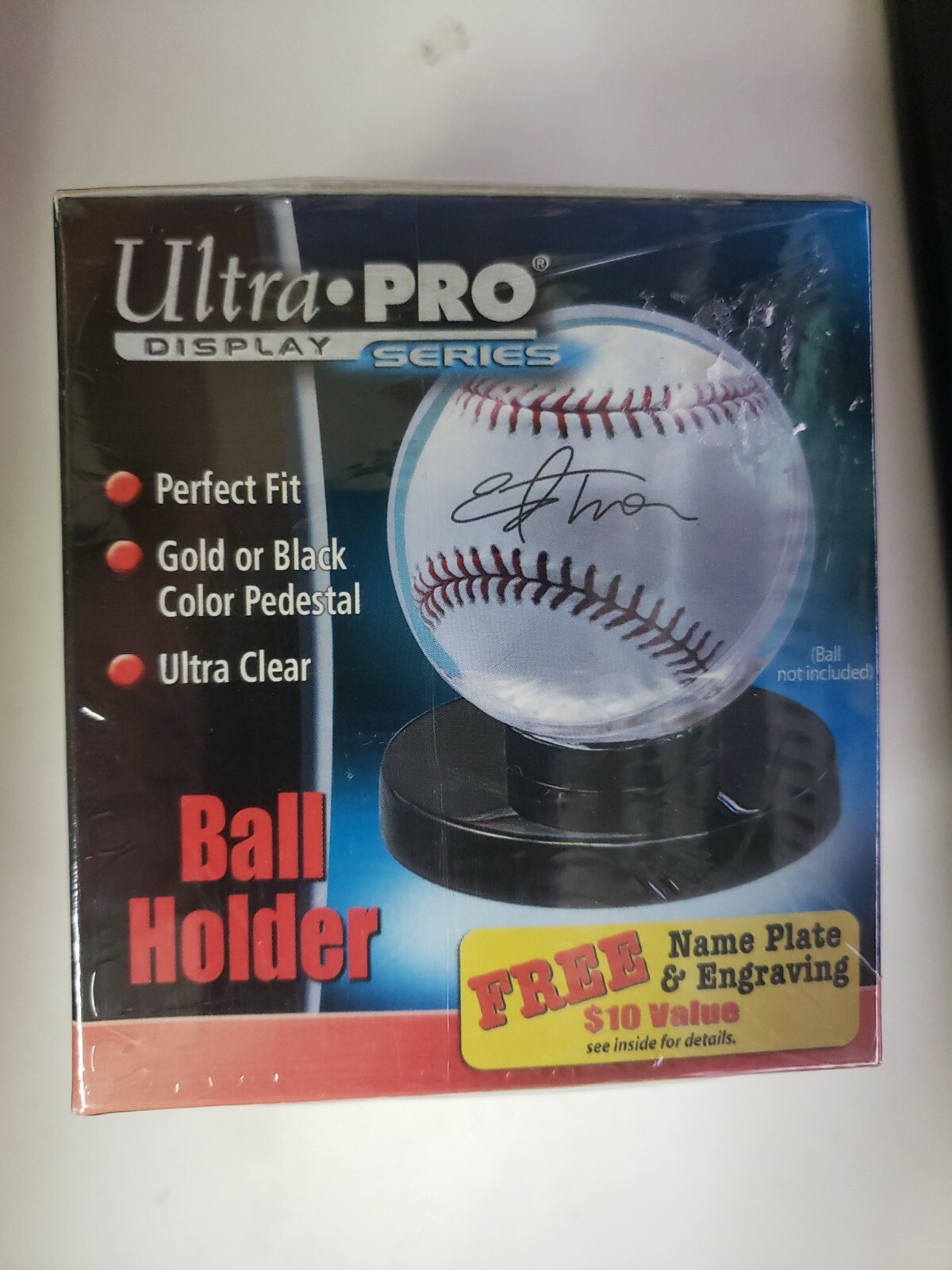 ULTRA PRO BASEBALL HOLDER Black Base Display Case Acrylic Ball Pedestal ...