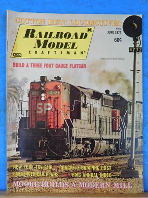 Railroad Model Craftsman Magazine 1972 June RMC INDEX Concrete bumping ...