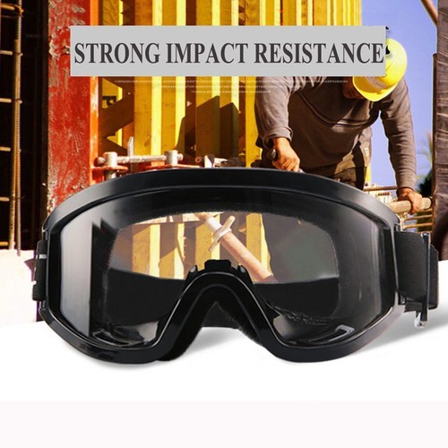 1PC Safety Goggles Eye Protective Over Glasses Clear Anti Fog Dust ...