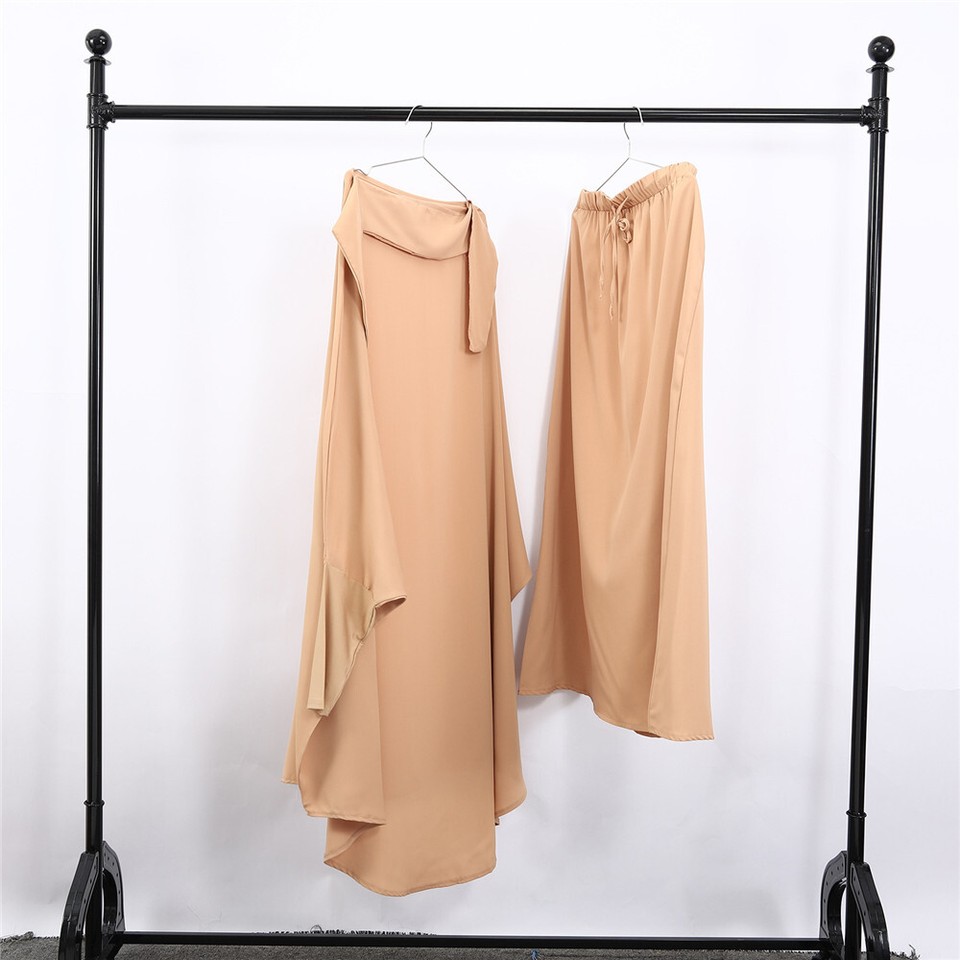 Khimar Hijab Burqa Caftan Muslim Women Kaftan Abaya Islamic Set Ramadan ...