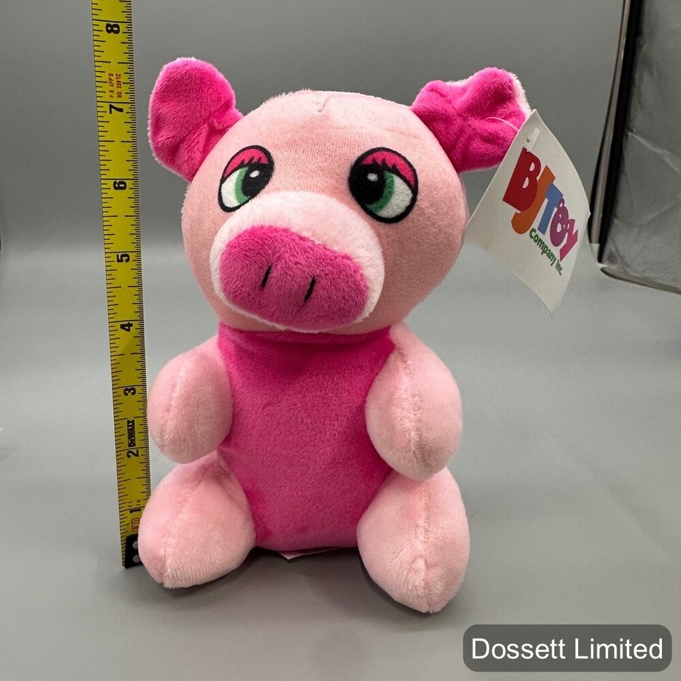 BJTOY pink piggy stuffed plush toy 8" | eBay