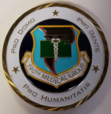 USAF US Air Force 190th Medical Group Commander Coin for Excellence ...