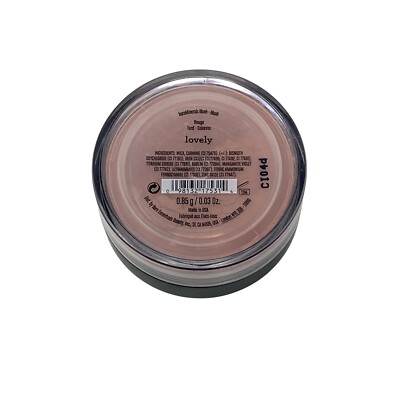 BareMinerals Blush LOVELY loose mineral powder blush .03 oz./.85 g Rare ...