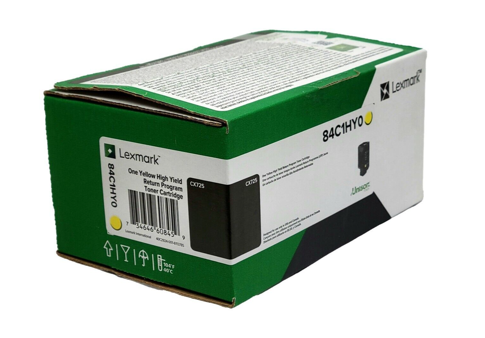 Lexmark CX725 Yellow Return Program 16K Toner Cartridge 84C1HY0 ...