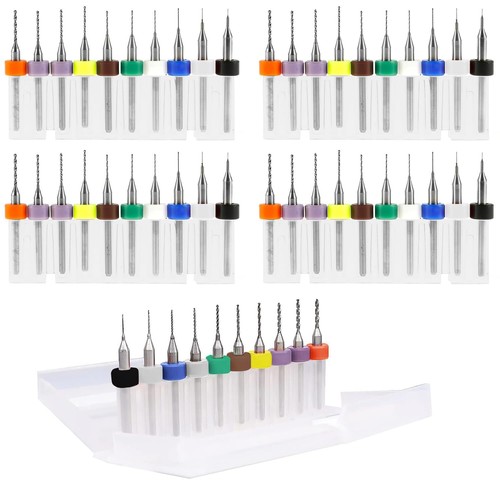 50PCS Carbide Micro Drill Bits 0.1-1.0mm PCB Print Circuit Board CNC ...