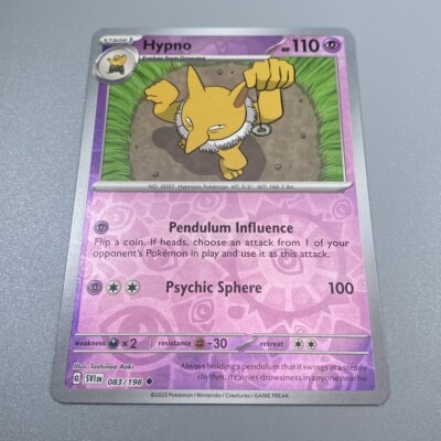 Pokémon Hypno 083/198 Scarlet And Violet Reverse Holo 1st Edition Uncommon | eBay
