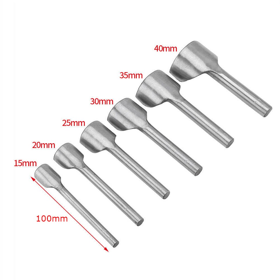 6PCS Leather Craft Tools Half-Round Shape Cutter Punch Set Strap Belt ...