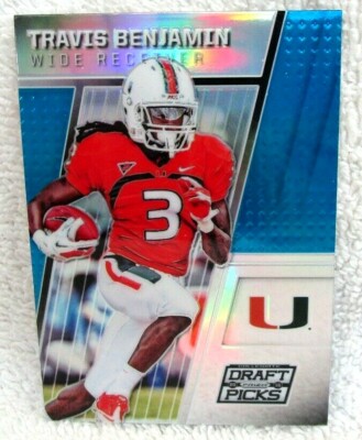 TRAVIS BENJAMIN 2016 PANINI PRIZM DRAFT PICKS BLUE REFRACTOR#97 CARD ...