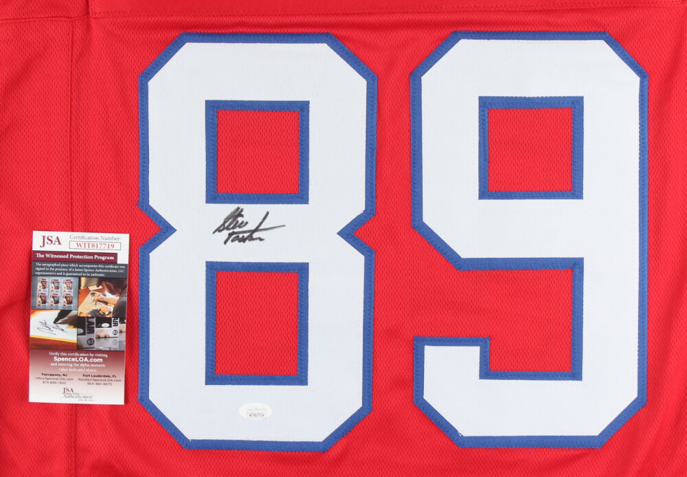 Steve Tasker Signed Buffalo Bills Jersey (JSA COA) 7xPro Bowl WR ...