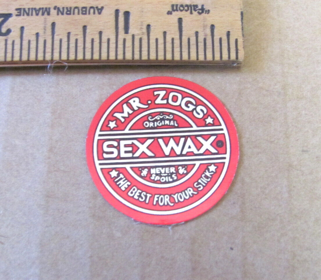 Vintage Sex Wax Mr Zog's Foil Sticker Decal Surfboard Surfing 3cm Mini ...
