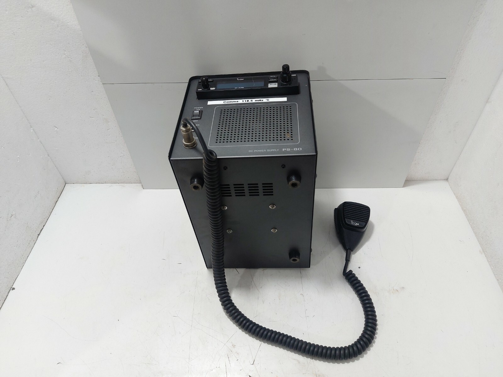 Icom IC-A210 / PS-80 DC Power Supply VHF AM Transceiver Radio C/W PSU ...