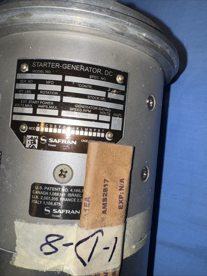 23078-029 Aircraft Starter Generator Safran Power DC 28V New with ...