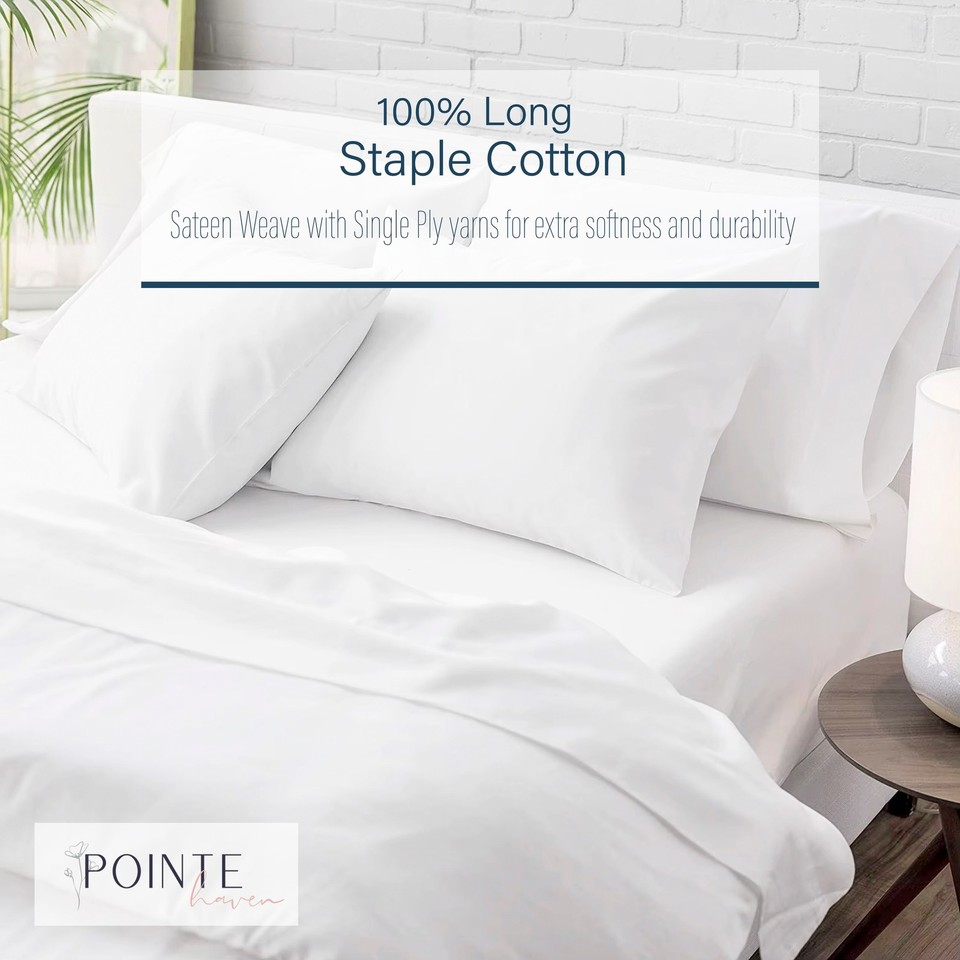 Pointehaven 410 Thread Count Long Staple Cotton Oversized | eBay