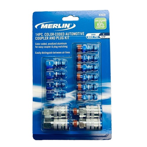 Merlin 14Pc. Color-Coded Automotive Coupler & Plug Kit 57629 | eBay