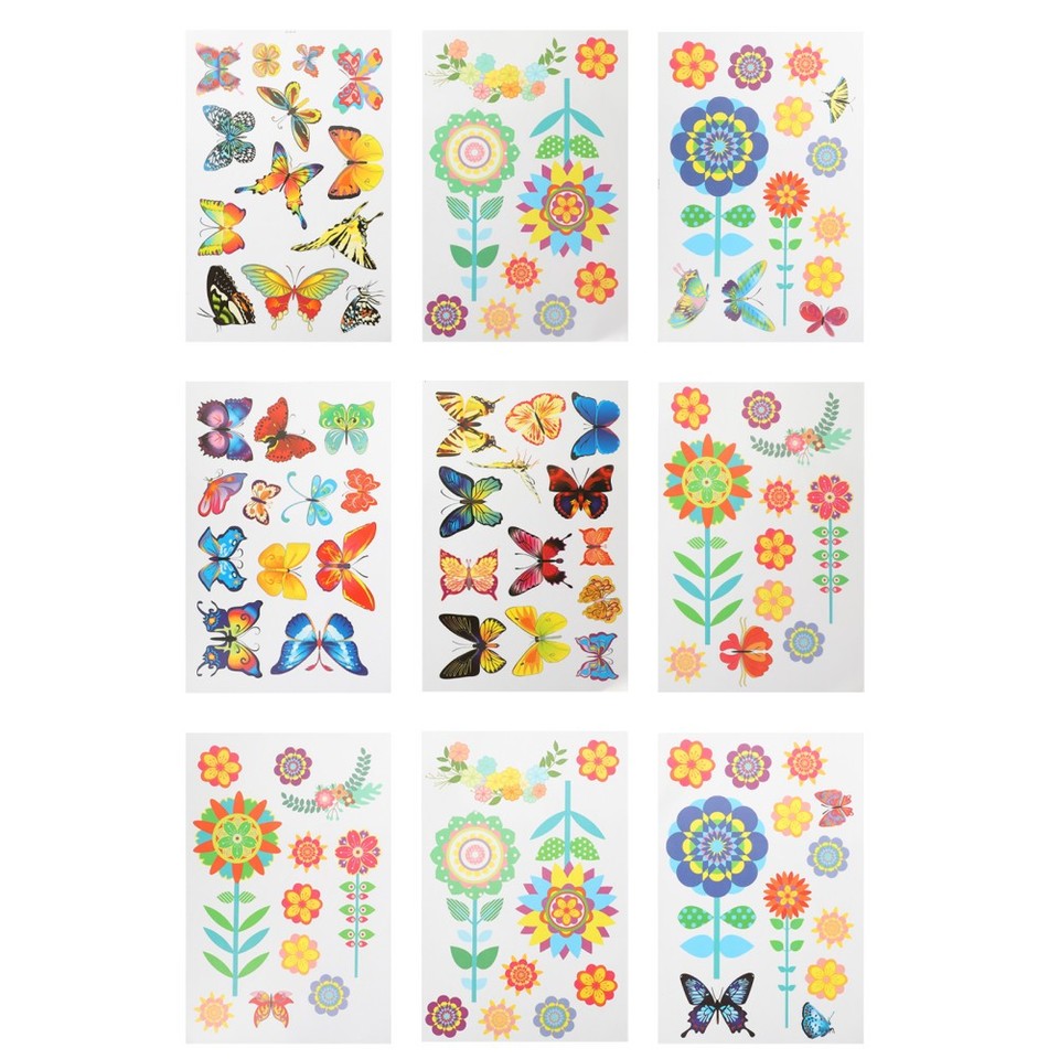 9 Sheets Spring Window Clings Spring Decorations for Home Window Clings ...