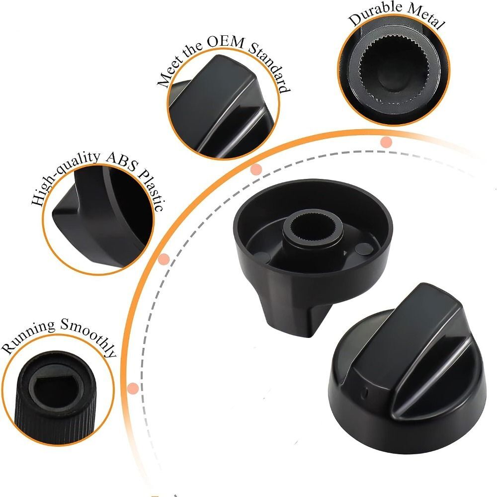 4 Pack Round Universal Control Knobs General Electric Cooktop Burner ...