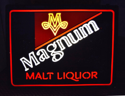 Miller Brewing Co Magnum Malt Liquor Lighted Beer Sign Breweriana * See ...