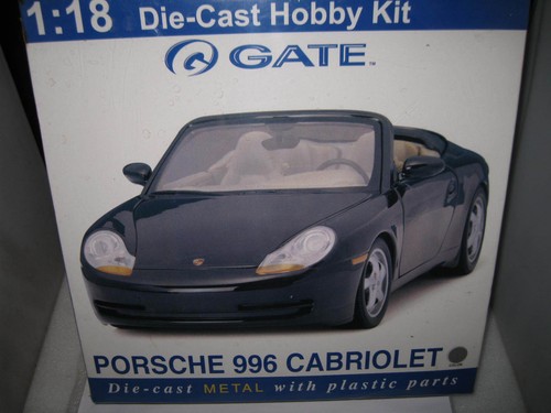 1/18 GATE PORSCHE 996 CABRIOLET SILVER DIECAST HOBBY KIT OLD SHOP STOCK ...