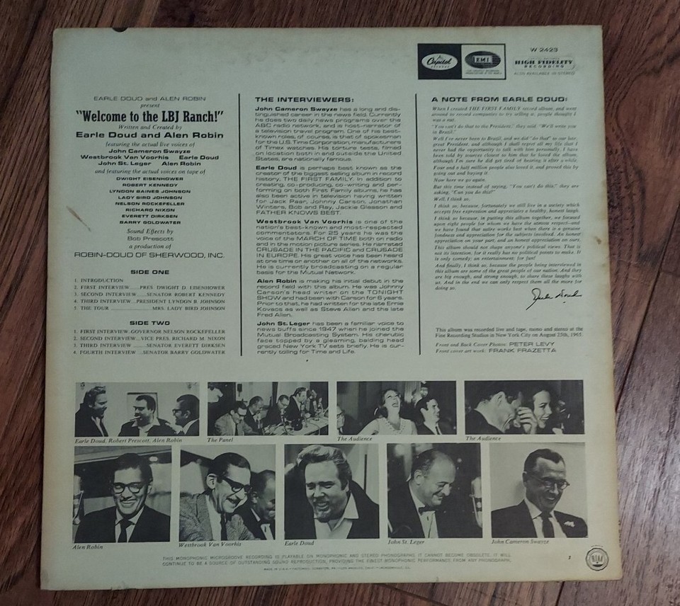 Robin Doud - Welcome to the LBJ Ranch - 12" VINYL RECORD LP 1965 ...