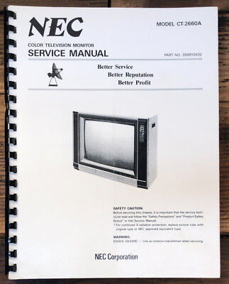 NEC CT-2660A TV Service Manual *Original* | eBay