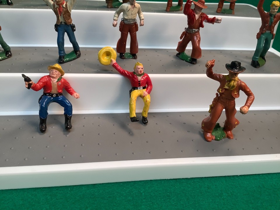 Warrior of the World by Marx Cowboy 60mm Figures + 2 Rare Mounted Made ...