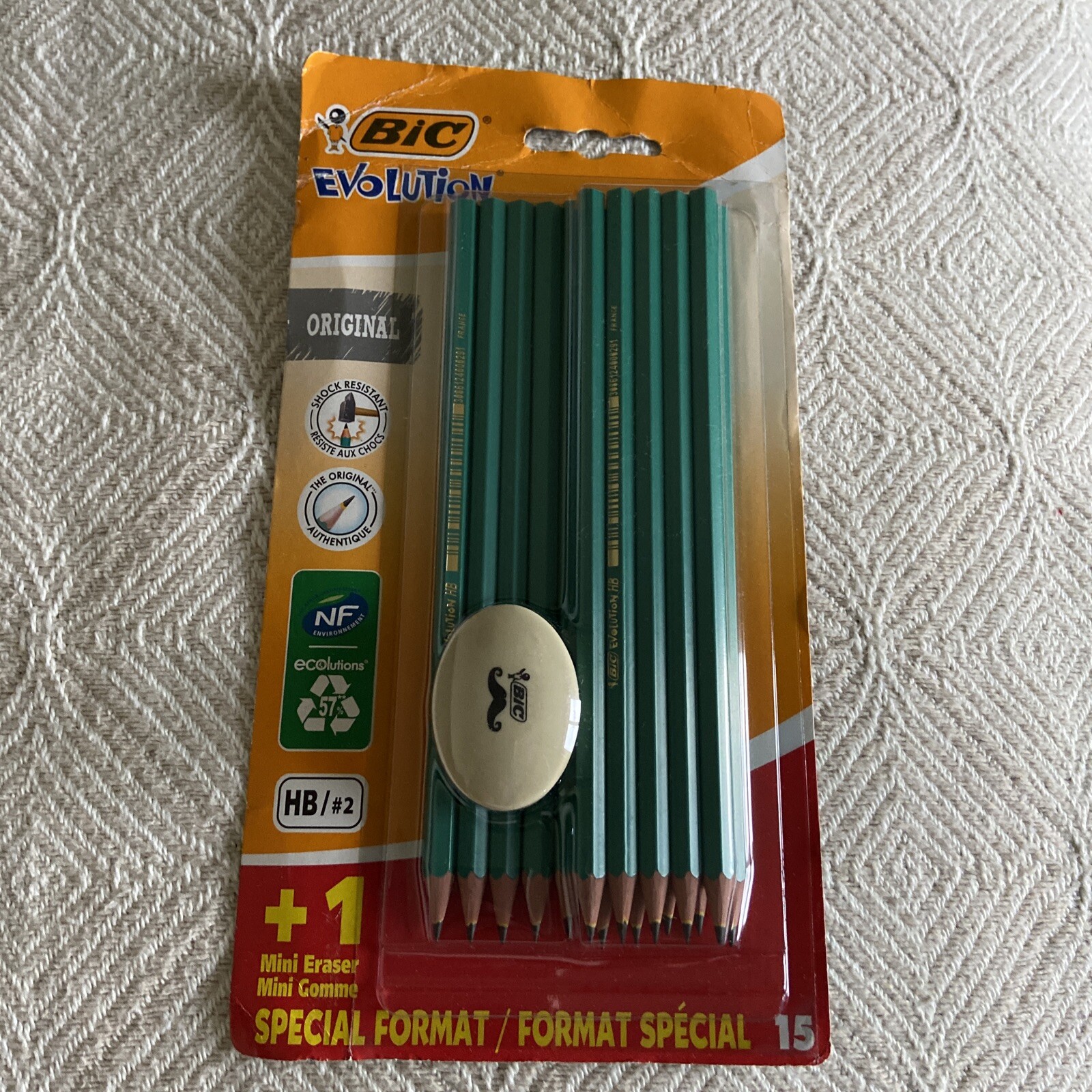 BIC Evolution 15 Pencils HB2 & Eraser | eBay UK