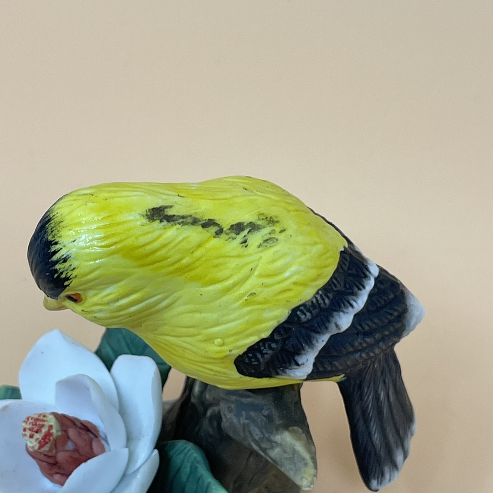 Vintage Porcelain Bird Figurine American Goldfinch Ceramic, Magnolia ...