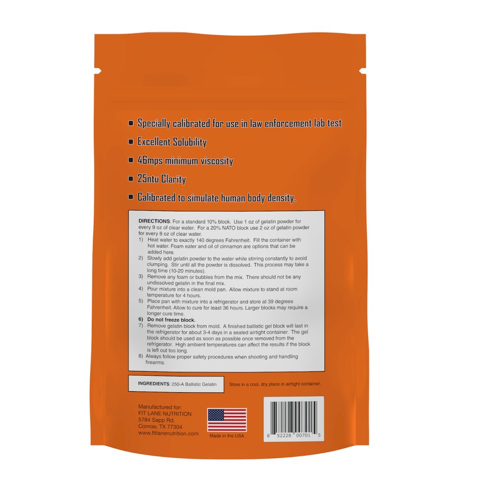 Ballistic Gel Powder 2 lbs - Gelatin Mix for Blocks, Targets and Dummys ...
