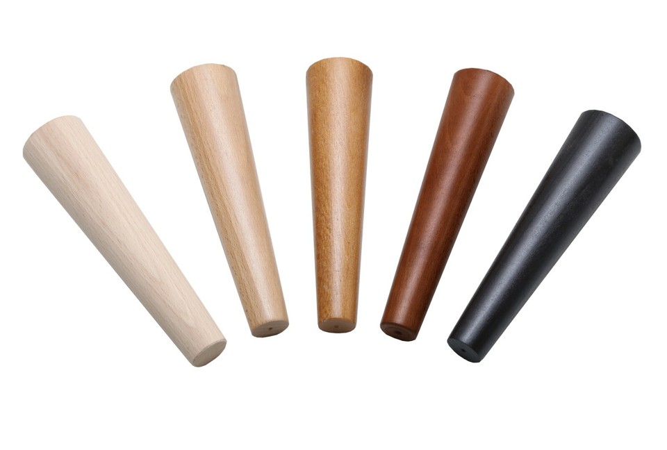 Wooden Furniture Cone Tapered Legs 8'' Beech Feet For Sofa Bed Chair ...