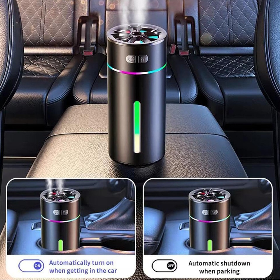 Car Waterless Diffuser for Essential Oils 300ml Dual Nozzle Battery ...