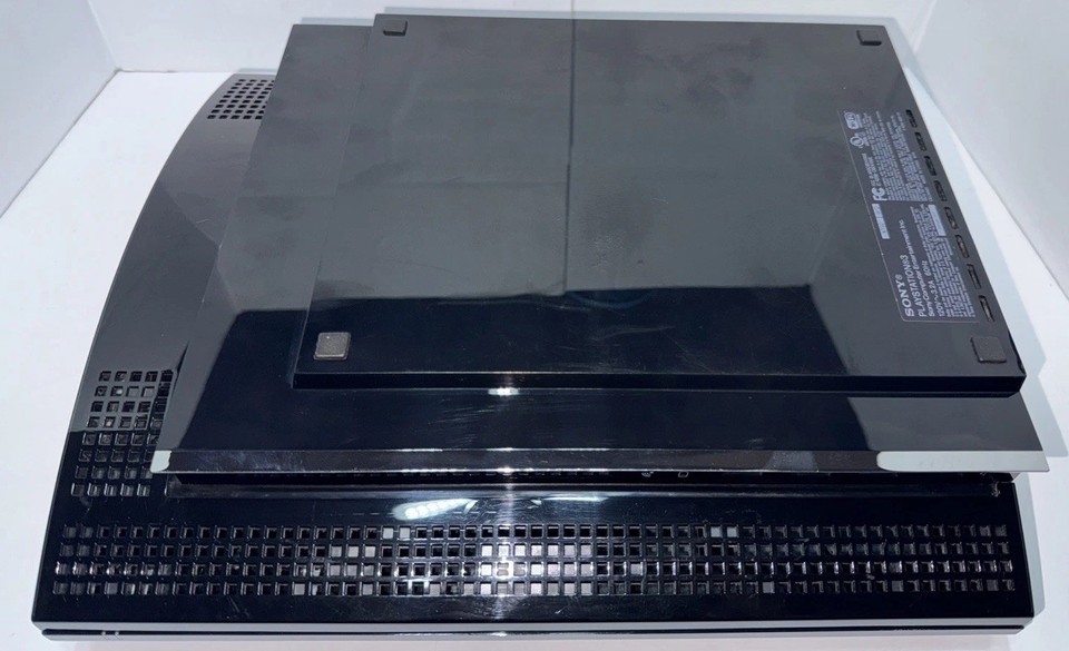 OEM Sony Fat PS3 Complete Housing Set CECHA01 w Chrome Trim HDD Door ...