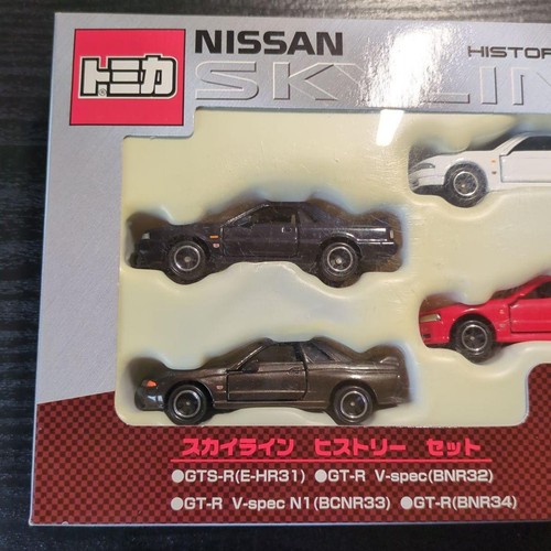 Tomica Nissan Skyline History Set 4 Cars R32 R33 R34 GT-R V-spec N1 | eBay