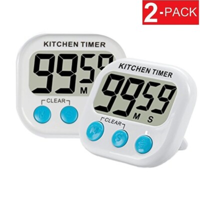 Magnetic Large LCD Digital Kitchen Cooking Timer Count Down Up Clock ...