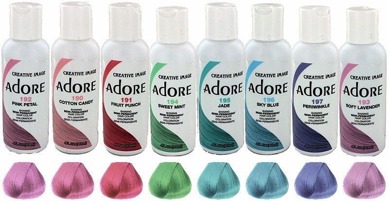 [ADORE] CREATIVE IMAGE SHINING SEMI-PERMANENT HAIR COLOR RINSE 4OZ ALL ...