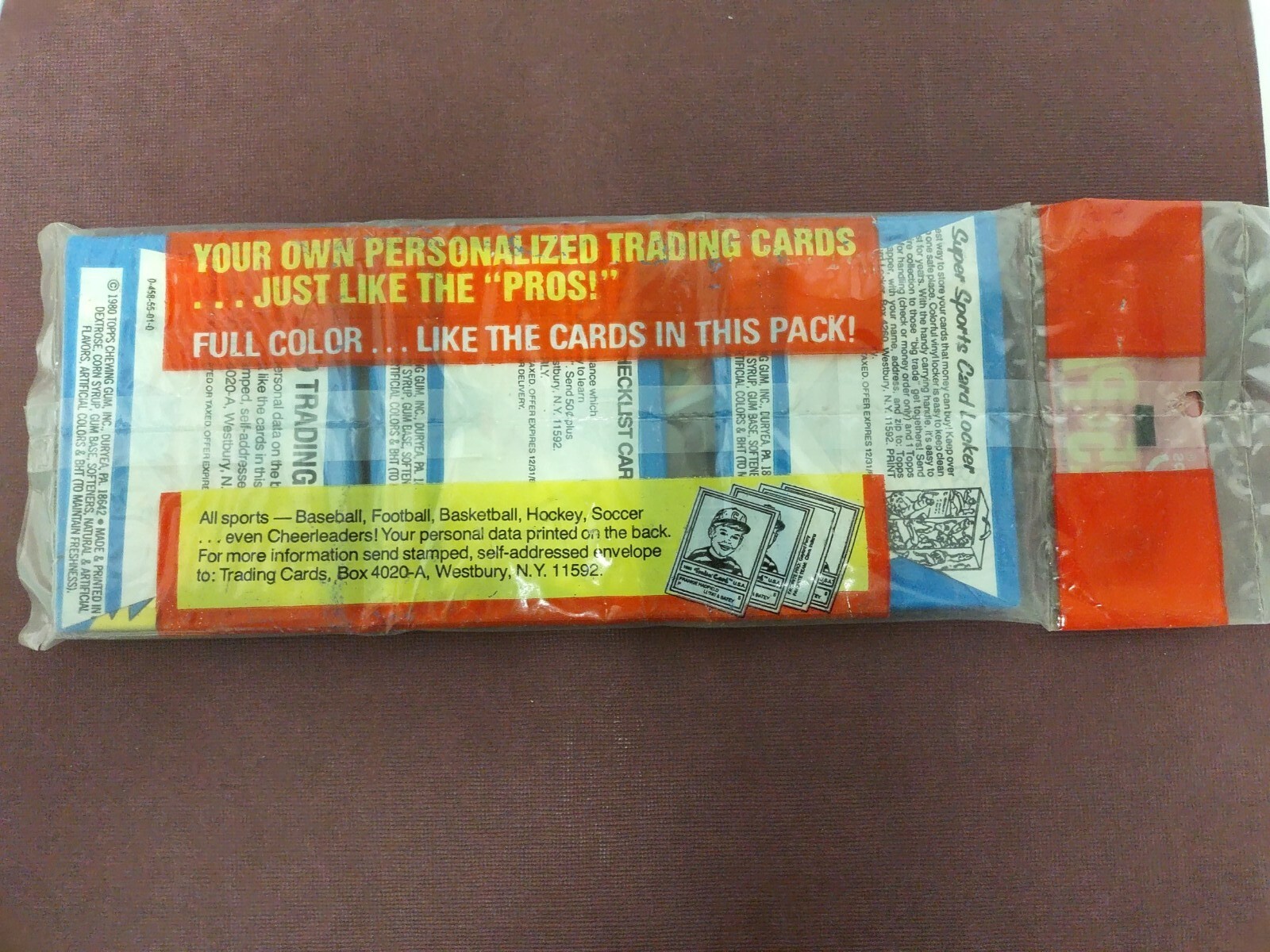 1980 TOPPS BASEBALL CARD WAX RACK PACK - 3 UNOPENED WAX PACKS **FREE ...