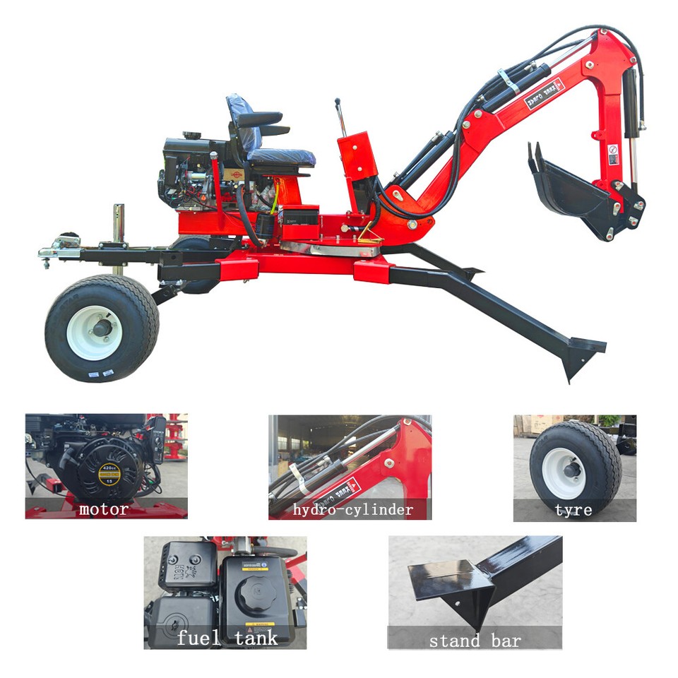 HOCTB 360H TOWABLE BACKHOE +360° ARTICULATION +7.5 FOOT DIGGING DEPTH ...