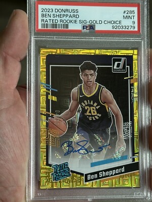 Ben Sheppard 2023-24 Donruss Rated Rookie Sig-Auto Gold Choice /10 PSA ...