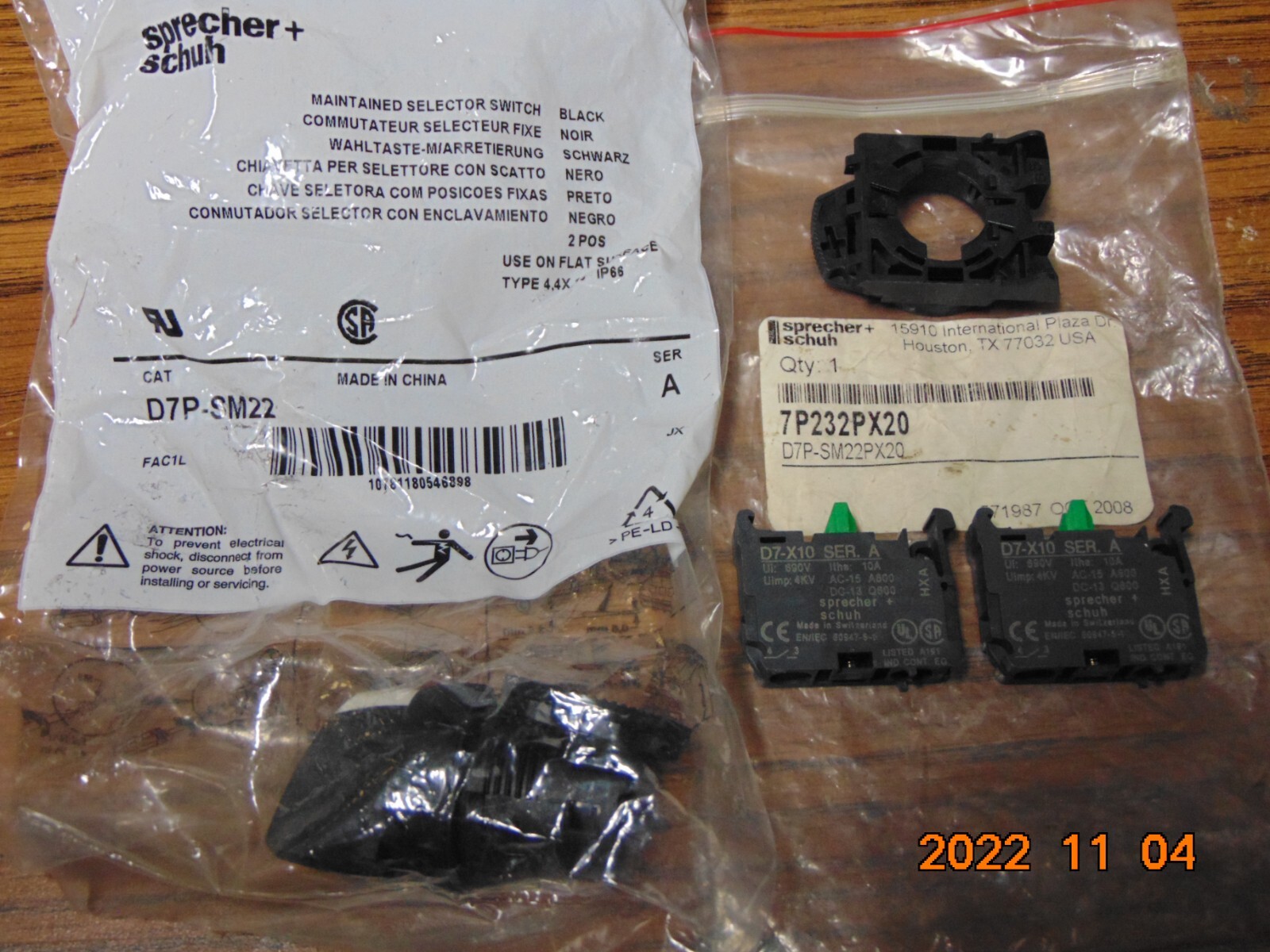 Sprecher + Schuh D7P-SM22 WITH 2 NEW D7-X10 | eBay