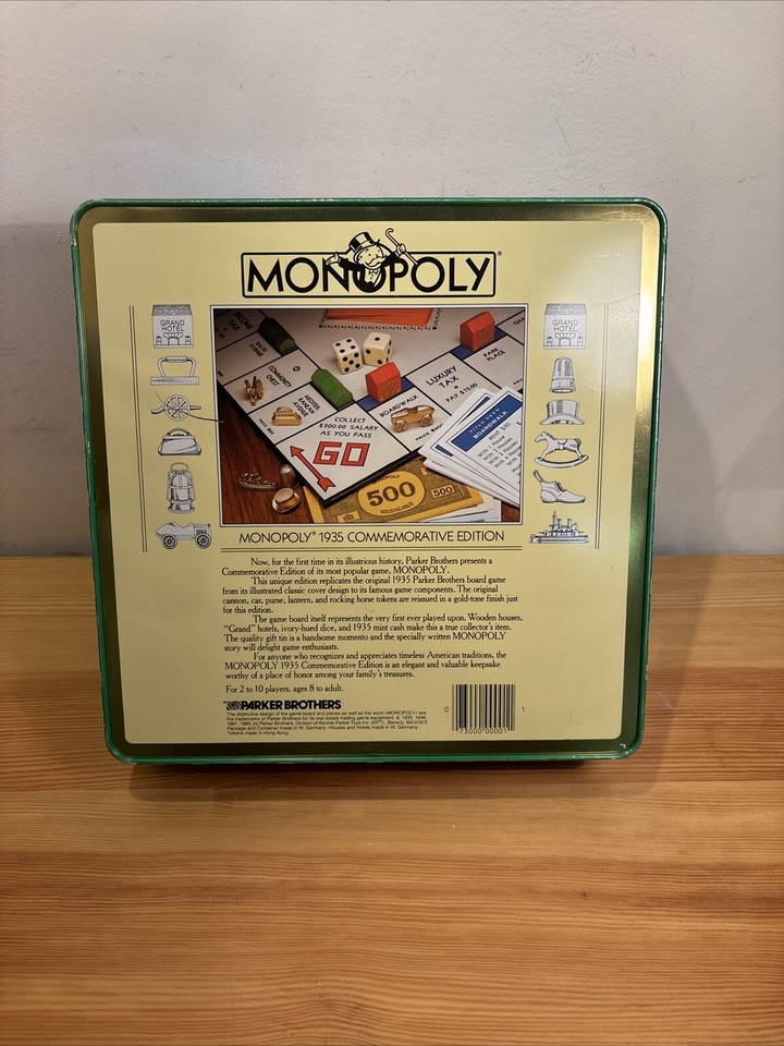 Monopoly 1985 Parker Brothers 1935 Commemorative Edition Board Game in ...