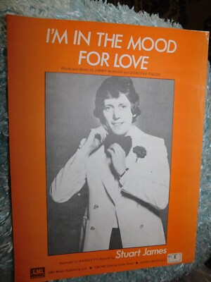 VINTAGE ORIGINAL SHEET MUSIC 1935 I'M IN THE MOOD FOR LOVE STUART JAMES ...